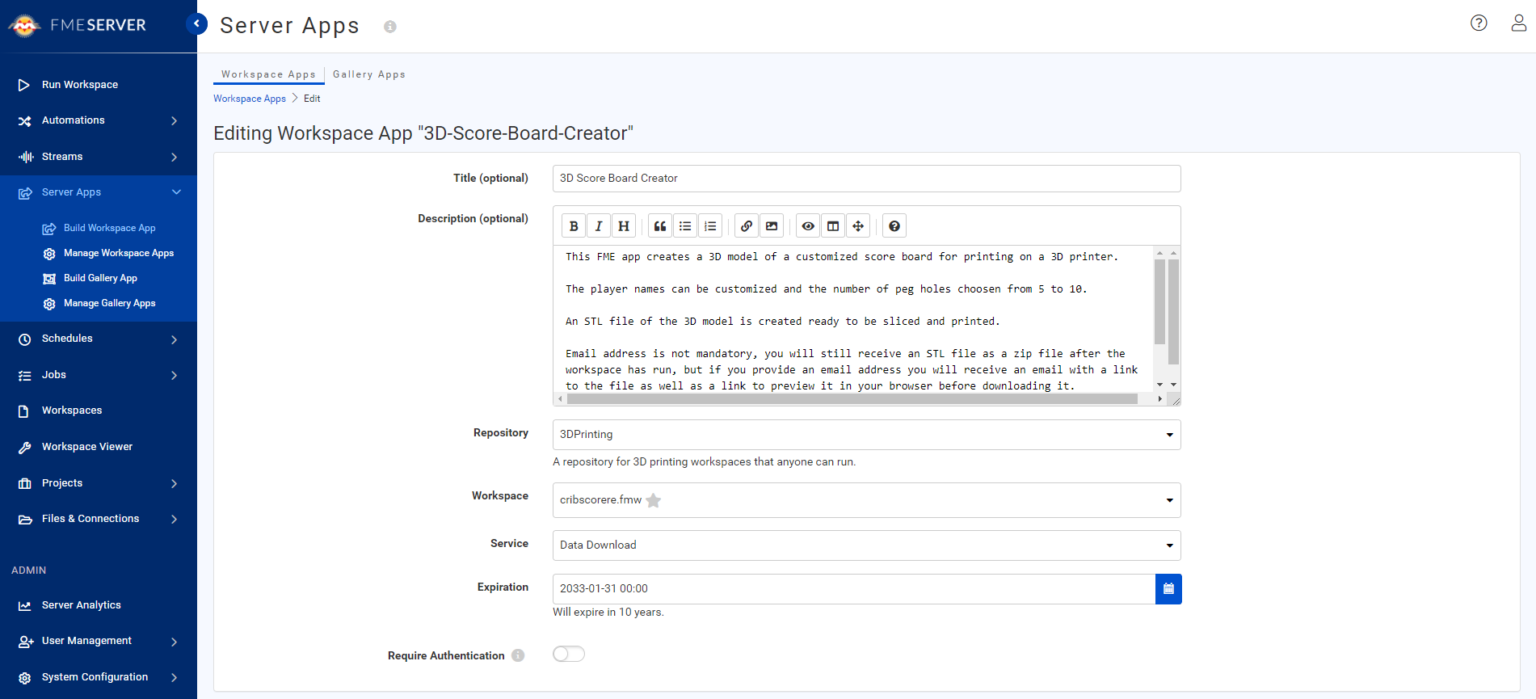 FME and 3D Printing | Part II – Making a FME Flow Web App - Locus Limited